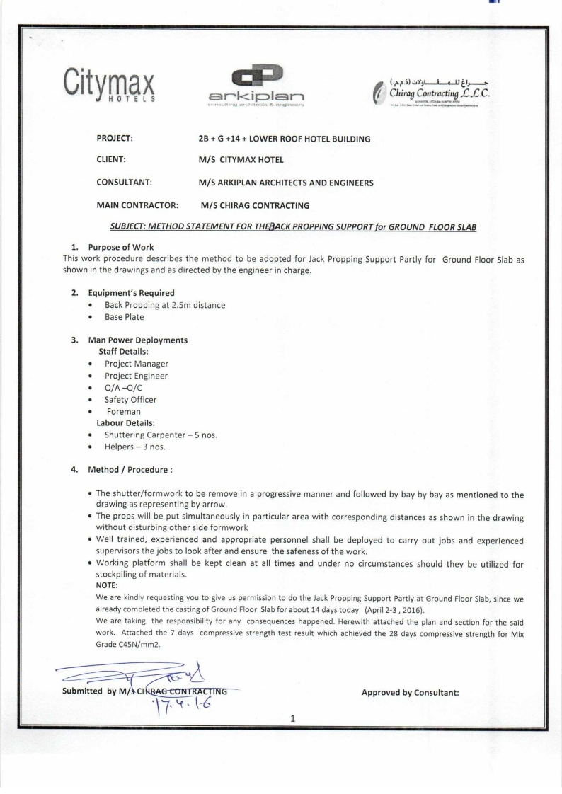 Method of Statement of Back Propping - The Engineer's Blog